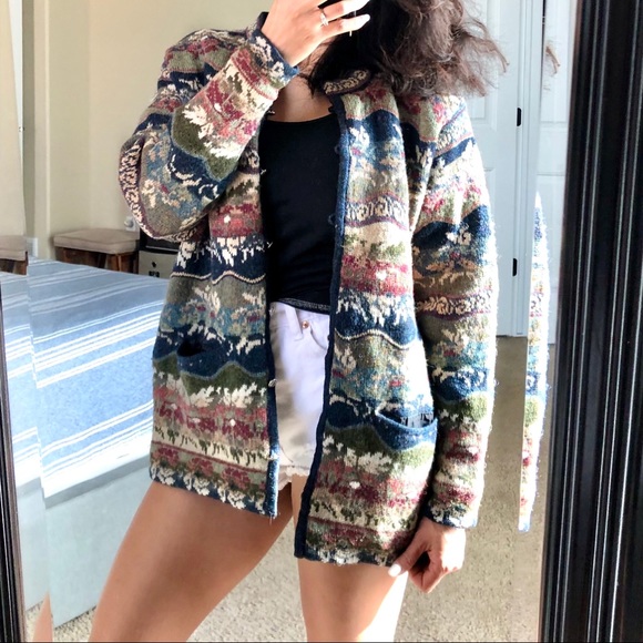 Icelandic Designs | Sweaters | Vintage Icelandic Design Nordic Cardigan ...